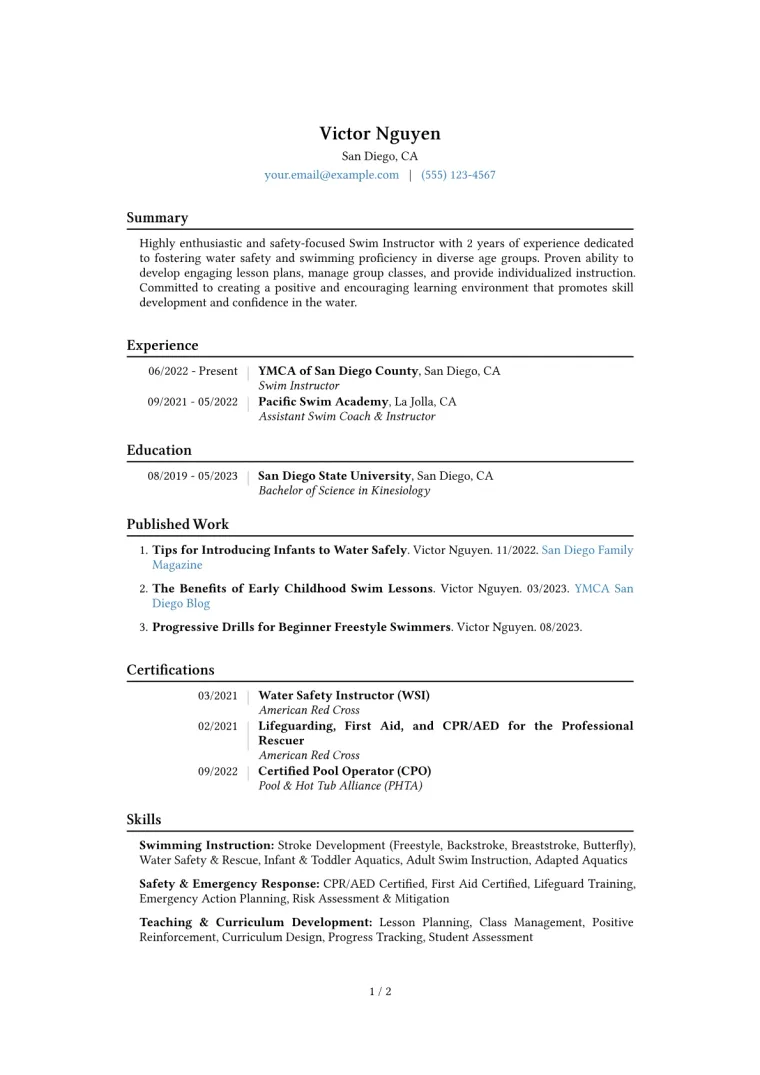 Teacher Aide Resume Example + Free Template (2026)